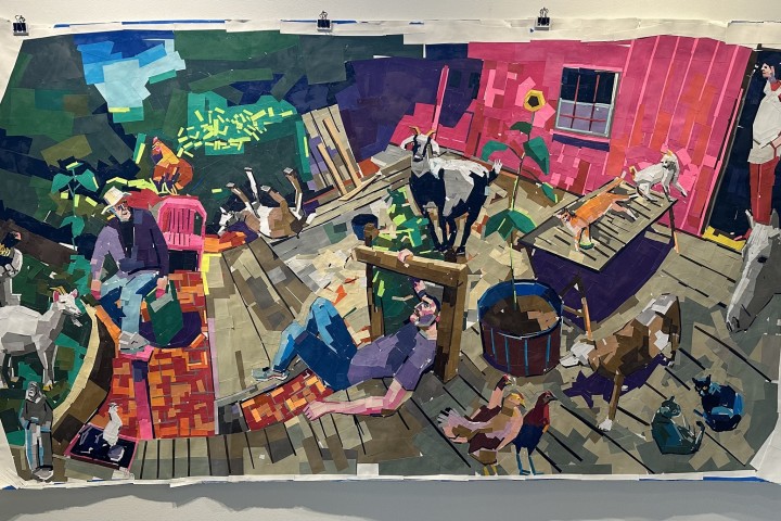 Michael McCaffrey, “Bannister Building”, Paper collage (ARCHIVE) – Reuben Saunders Gallery